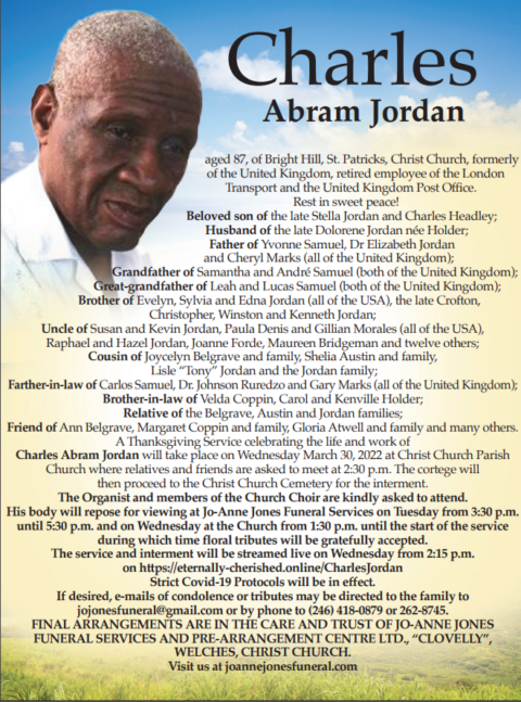 Charles Jordan | Jo-Anne Jones Funeral Services