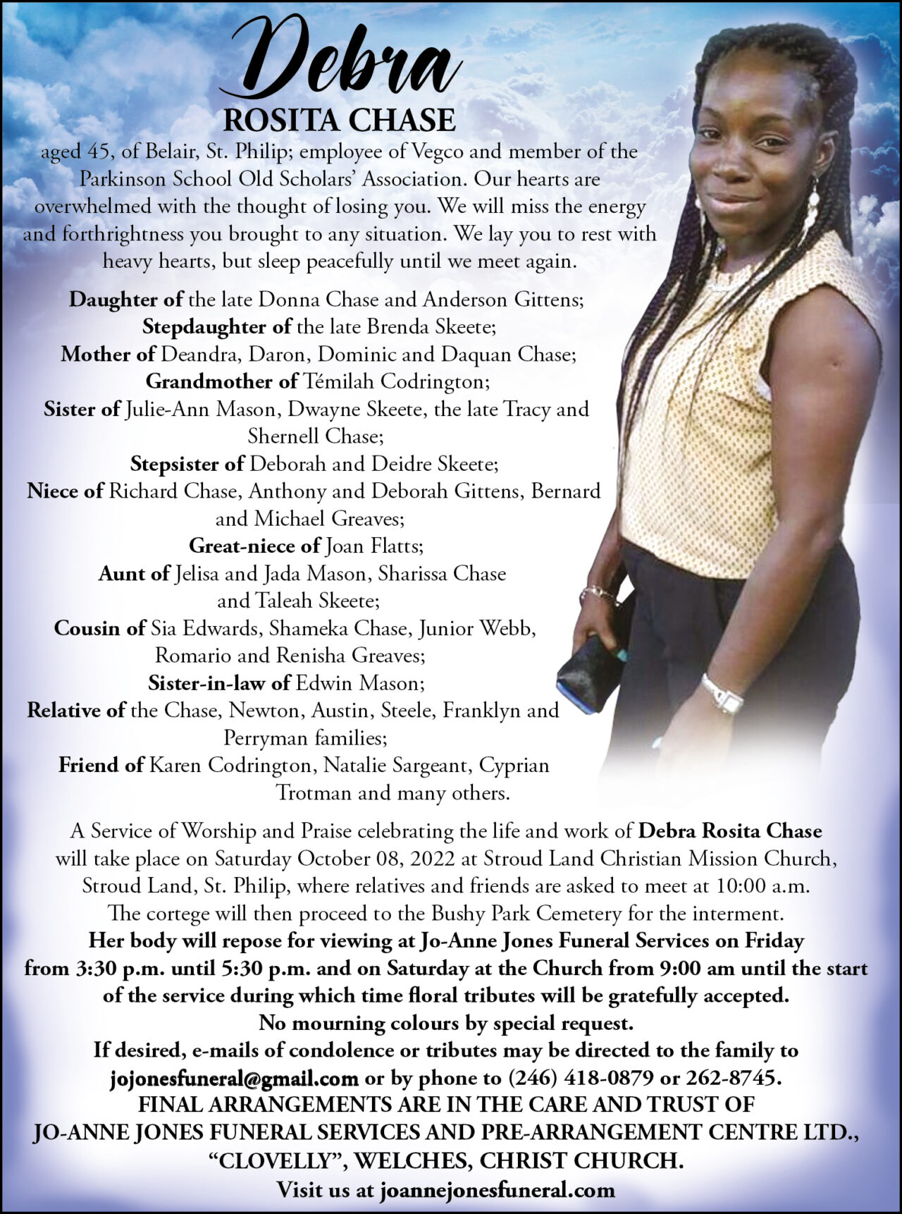 Debra Chase | Jo-Anne Jones Funeral Services