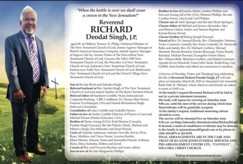 Richard Singh | Jo-Anne Jones Funeral Services